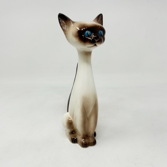 Vintage | Accents | Vintage Leftons Long Neck Siamese Cat Figurine 3343 ...